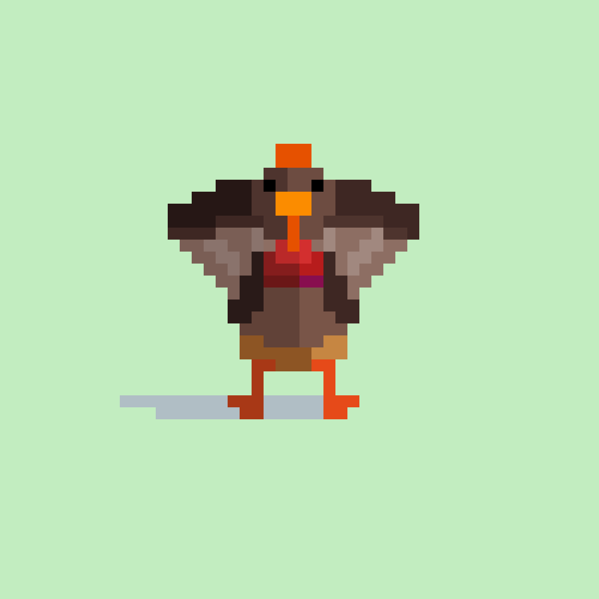 Pixilart - pixel turkey by yammu