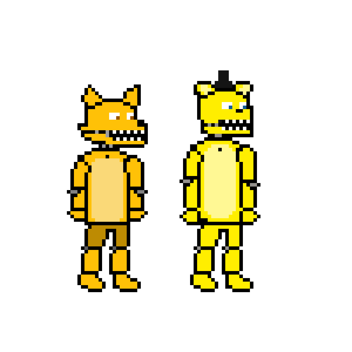 Pixilart - Updated Spring Foxy And Spring freddy by EdgyTeenager