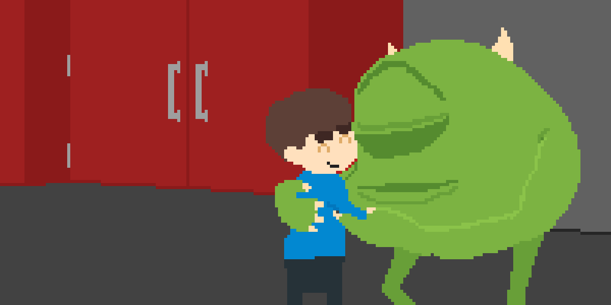 Pixilart - Mike Wazowski hug by Heisey