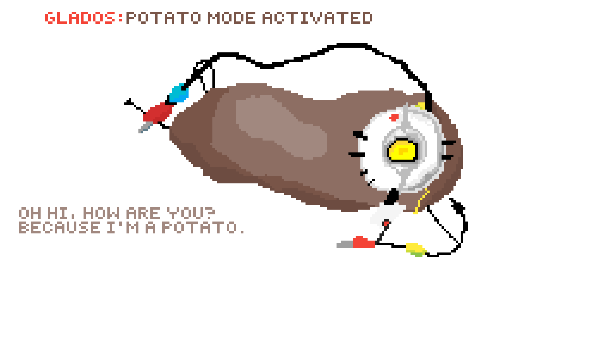 Glados Potato Png
