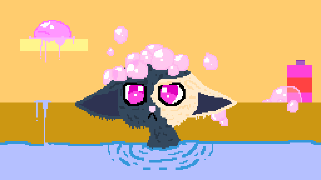 Pixilart - Wet Kitty by Zioxen