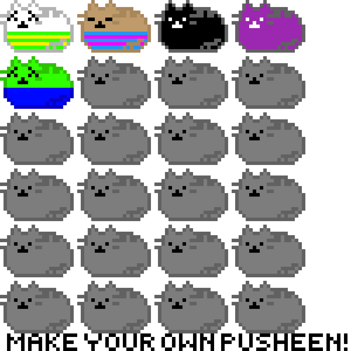 Editing Make Your Own Pusheen! - Free online pixel art drawing tool ...