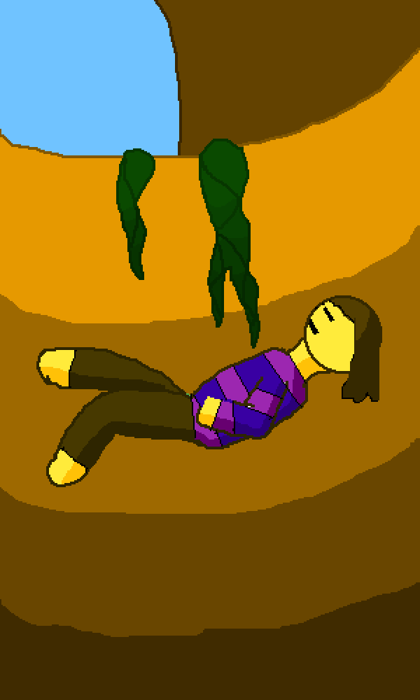 Pixilart - Frisk falling into the underground by Jdelaney003