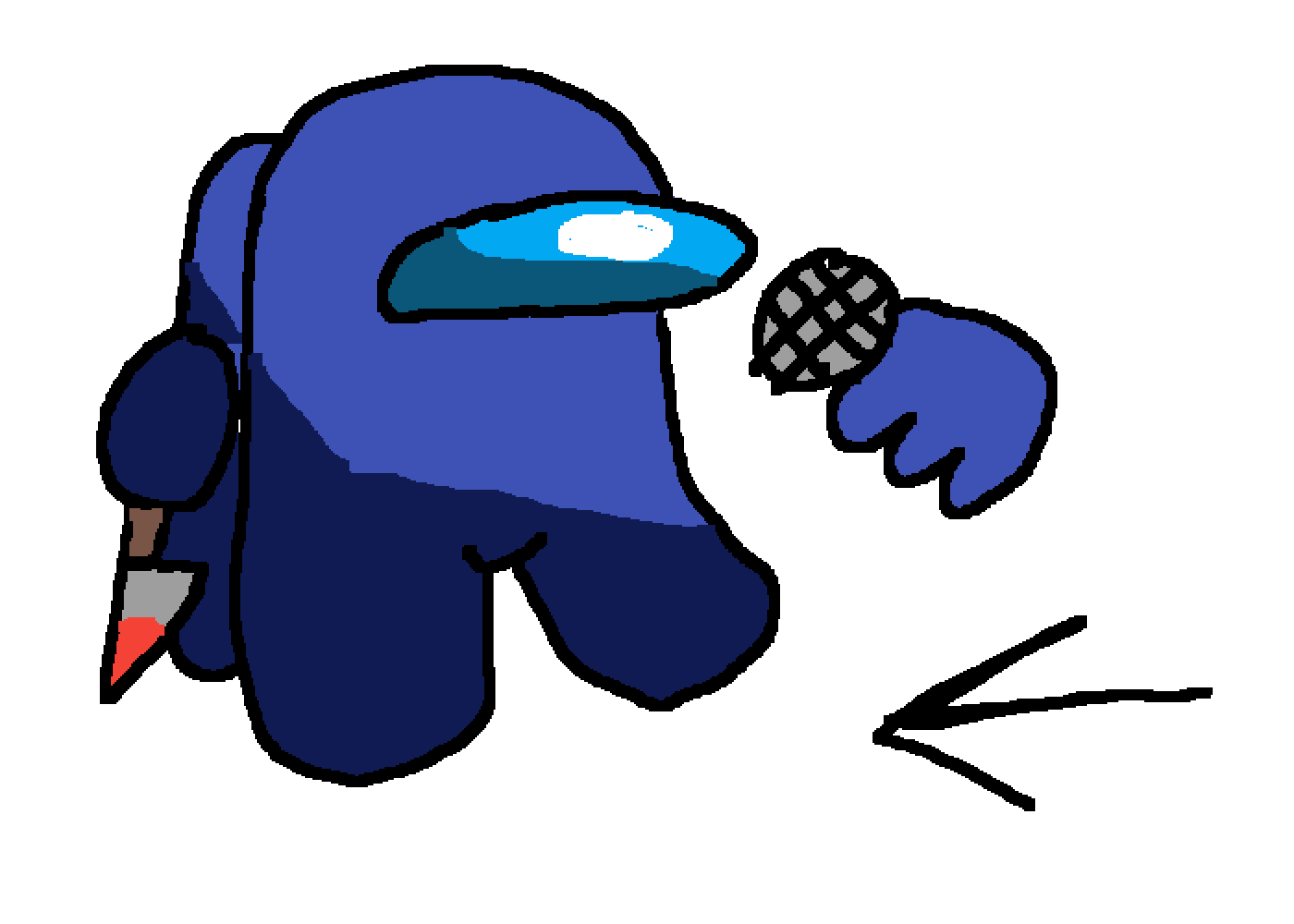 Pixilart - Blue imposter fnf by fnf-artist