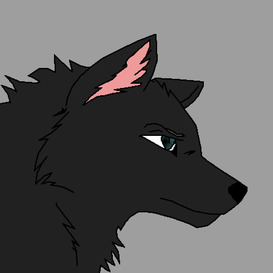 Pixilart - Dark Gray Wolf by StarvingArtist