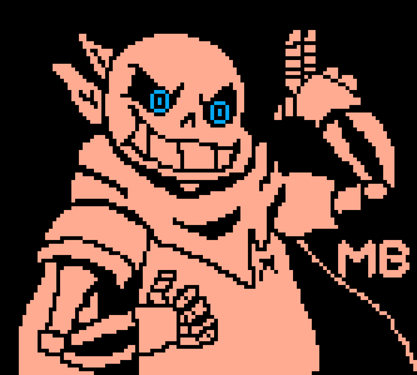 Pixilart - canon swap sans finger fi by eggy-flare