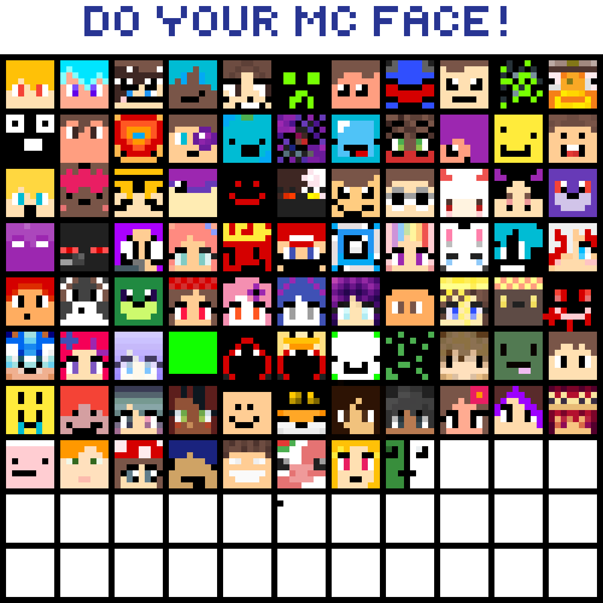 Pixilart - draw your mc face by ImDull
