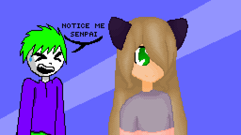 Pixilart - notice me pixilart senpai collab by Kawaii-Kitten