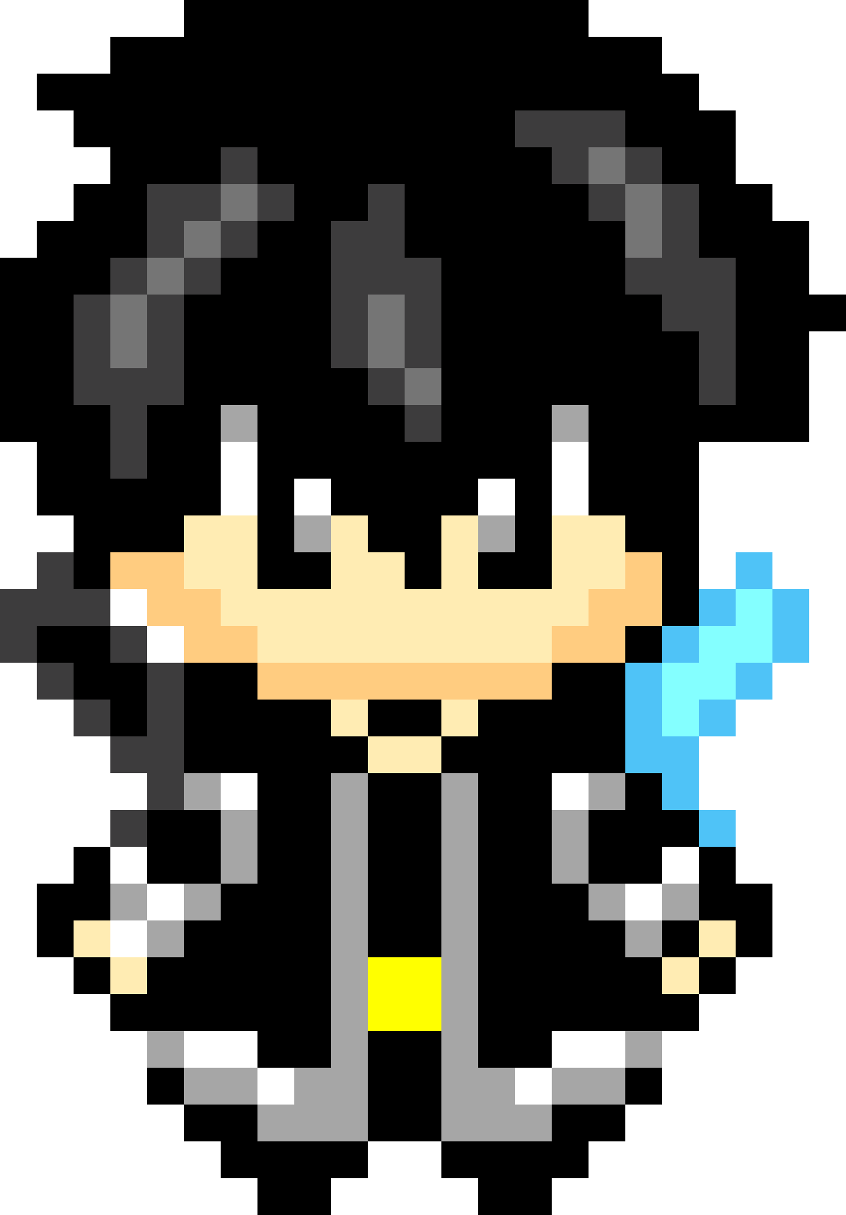 Pixilart - Kirito Pixel Art by CBN4