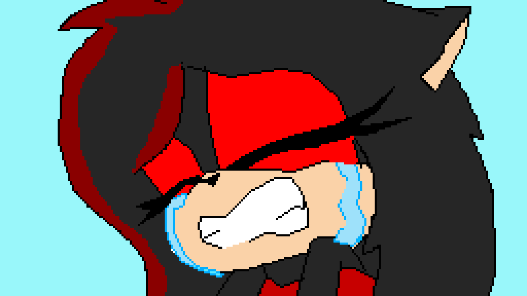 Pixilart - shadow girl crying by arianathewolve