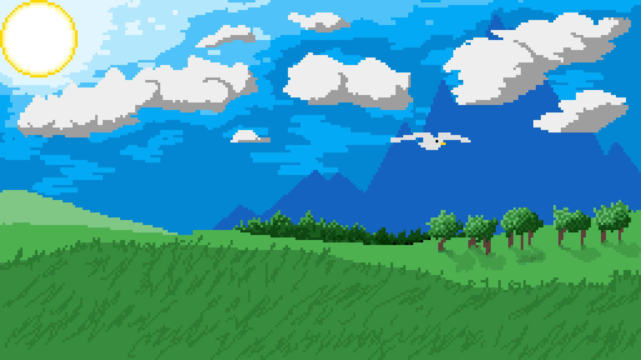 Pixilart - just a normal sunny day by ISSHUN-SENGEKI