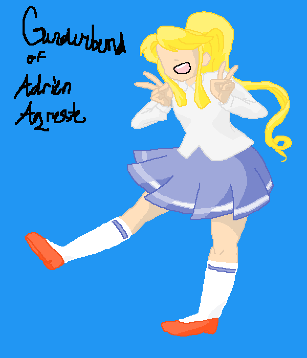 Pixilart - Genderbend of Adrien Agreste by aestheticxtrash