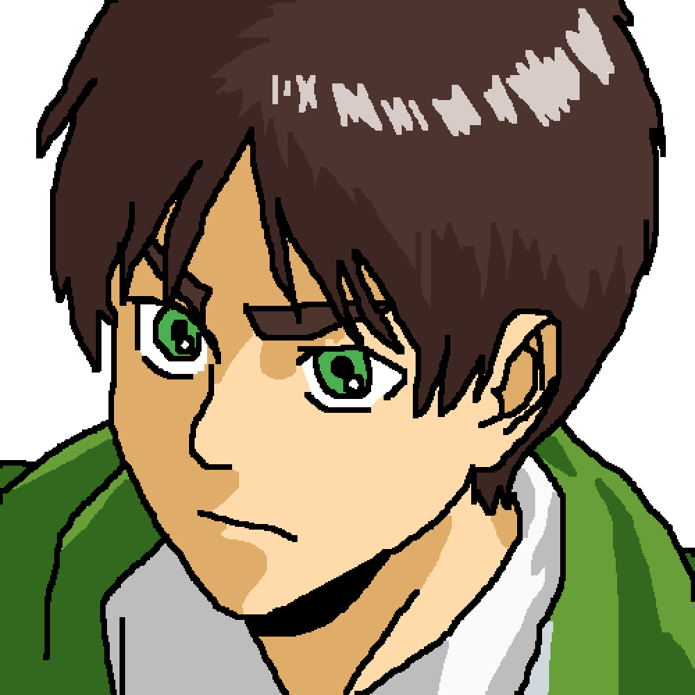 Editing Eren Yeager - Free online pixel art drawing tool - Pixilart