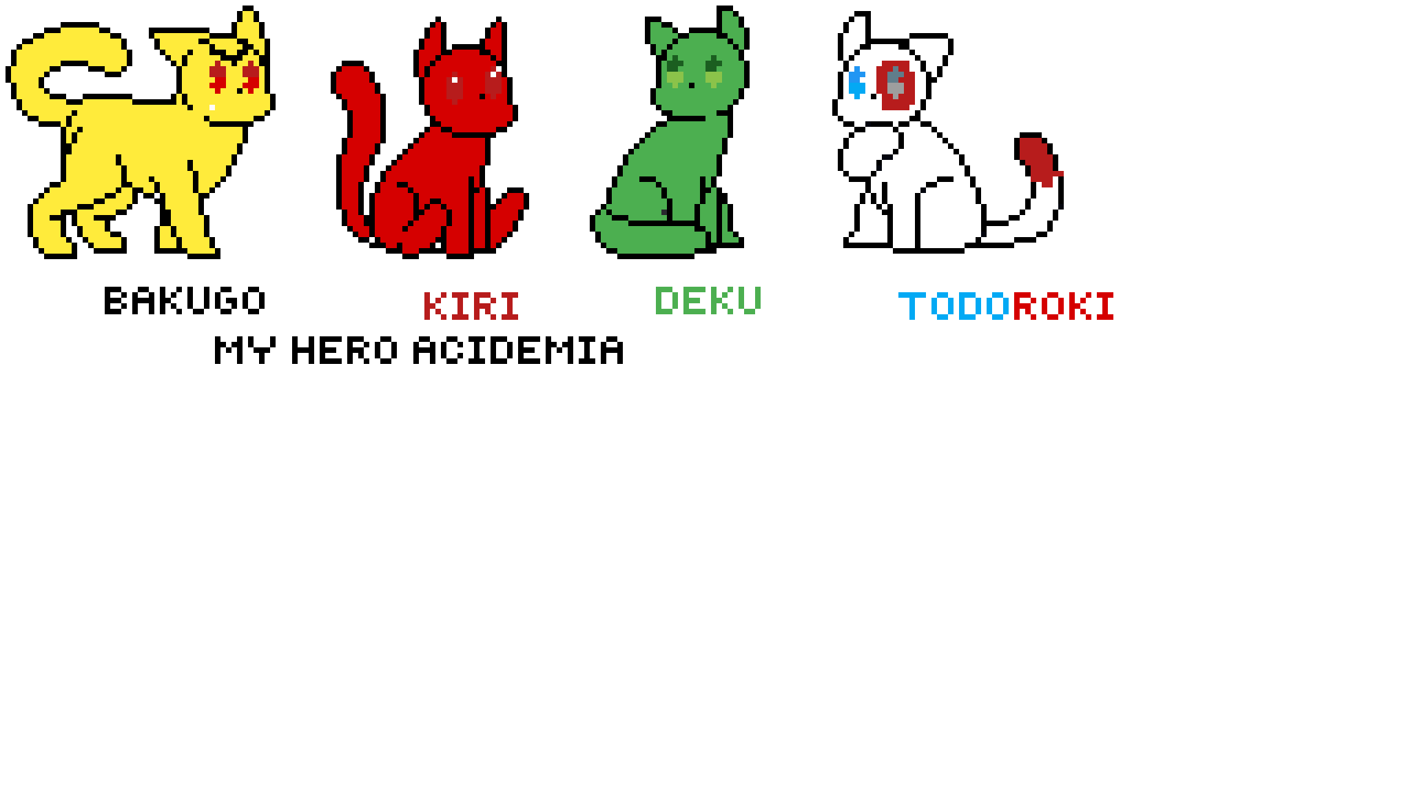 Editing MHA my hero academia - Free online pixel art drawing tool ...