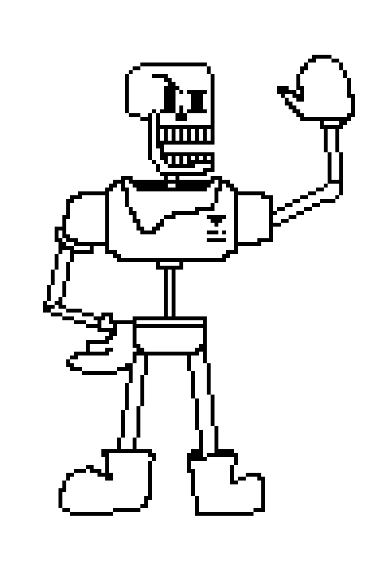 Pixilart - Papyrus Base by ARandomSkeleton