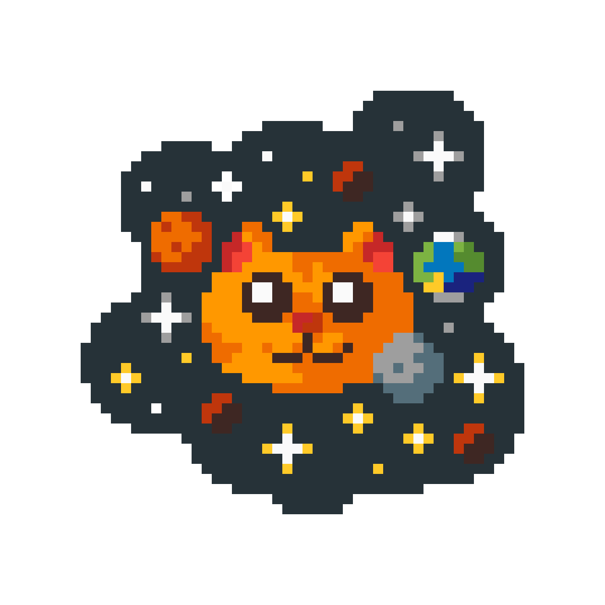 Pixilart - Space cat by HAHAHAHA