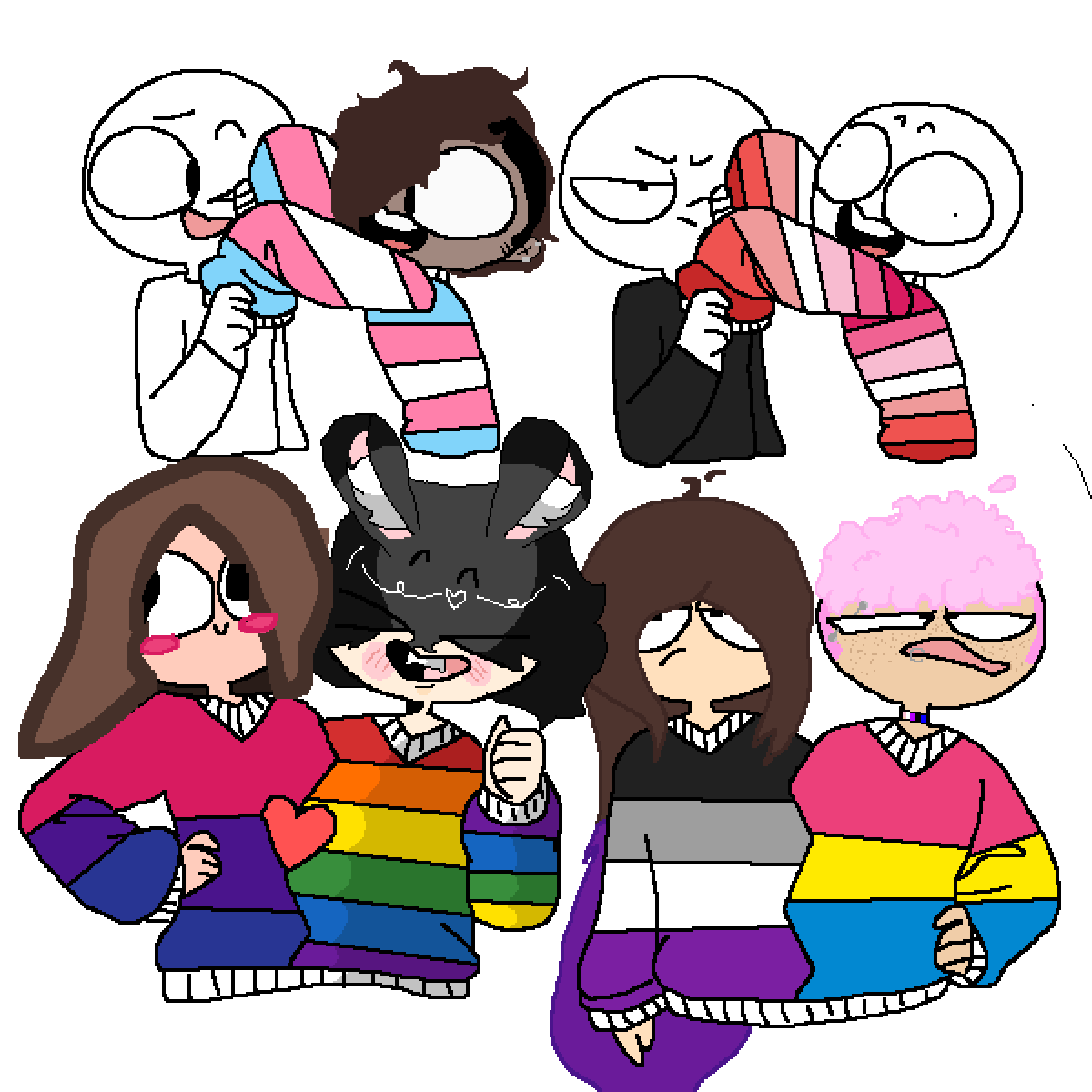 Editing The pride flags - Free online pixel art drawing tool - Pixilart