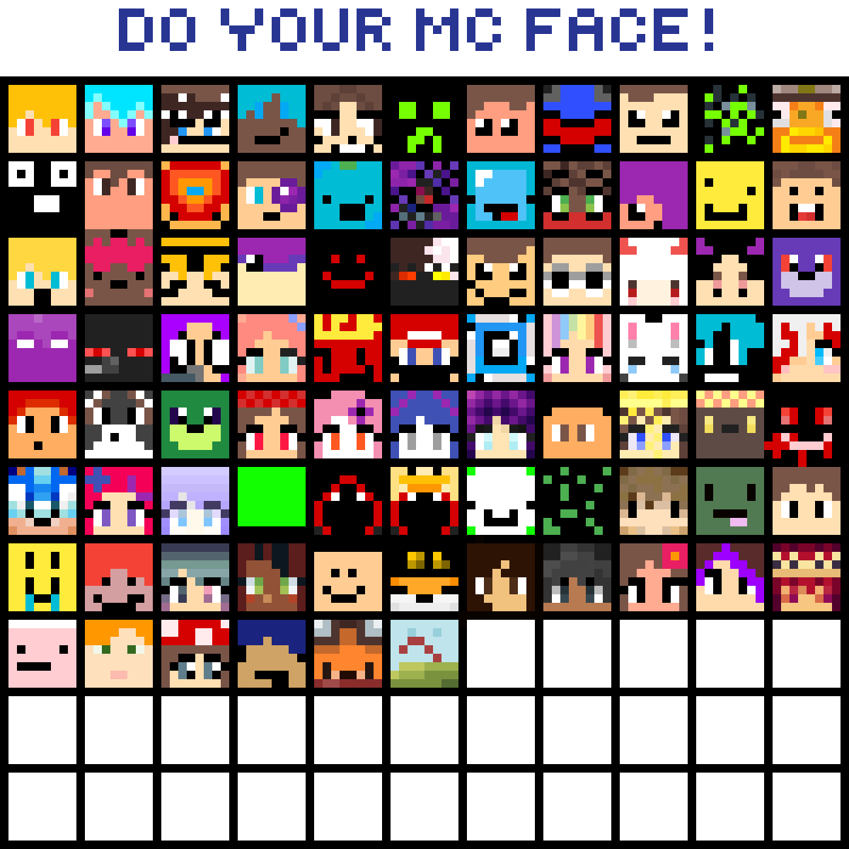 Pixilart - draw your mc face 2 by TheeChEese