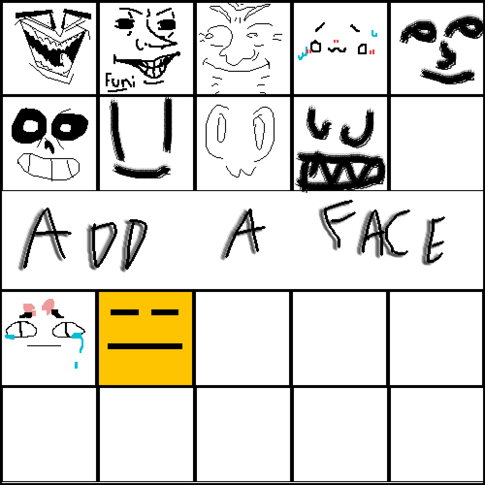 Editing add a face - Free online pixel art drawing tool - Pixilart