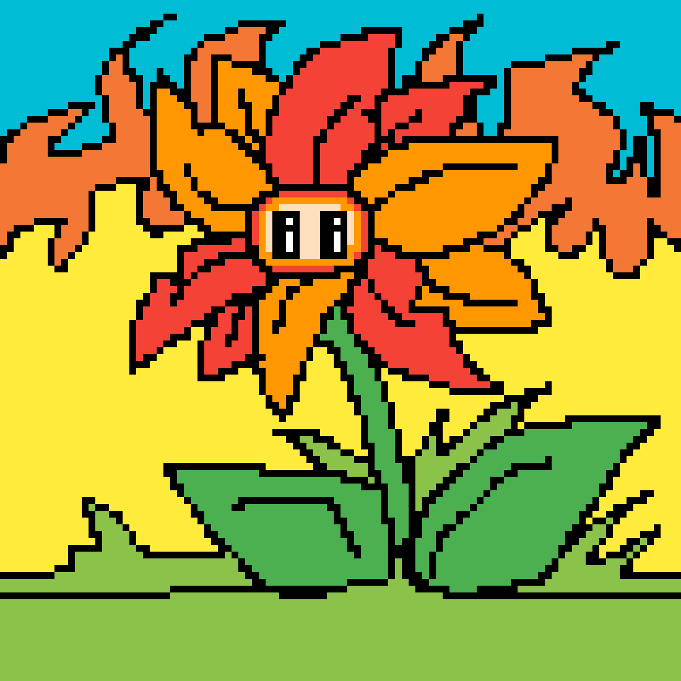 Pixilart - fire flower by stephens