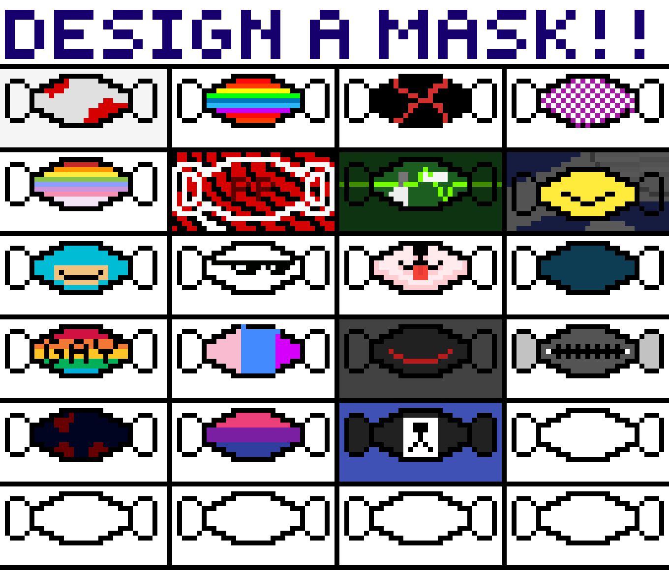 Editing Design A Mask - Free online pixel art drawing tool - Pixilart