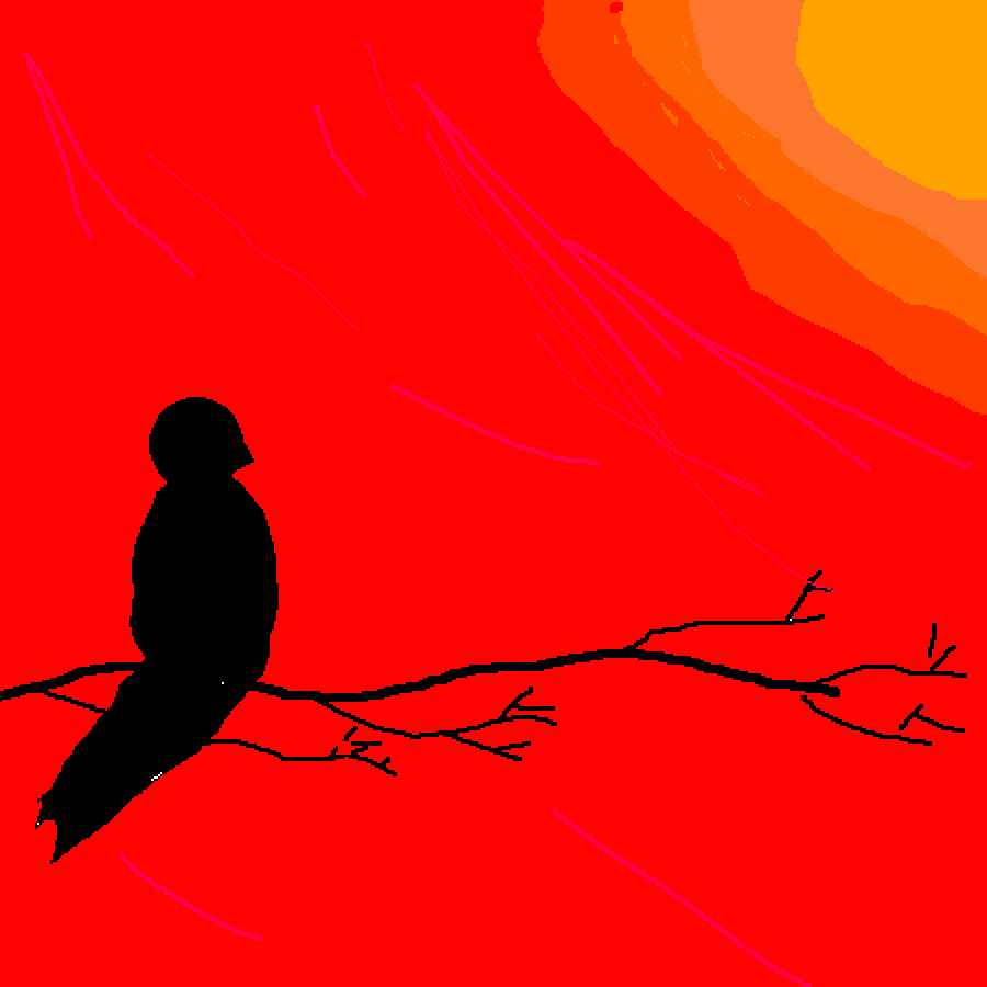 Pixilart - sunset birds by Avengers-Fan