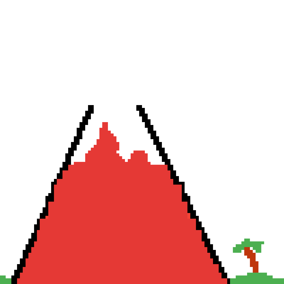 Editing Volcano Erupting - Free online pixel art drawing tool - Pixilart