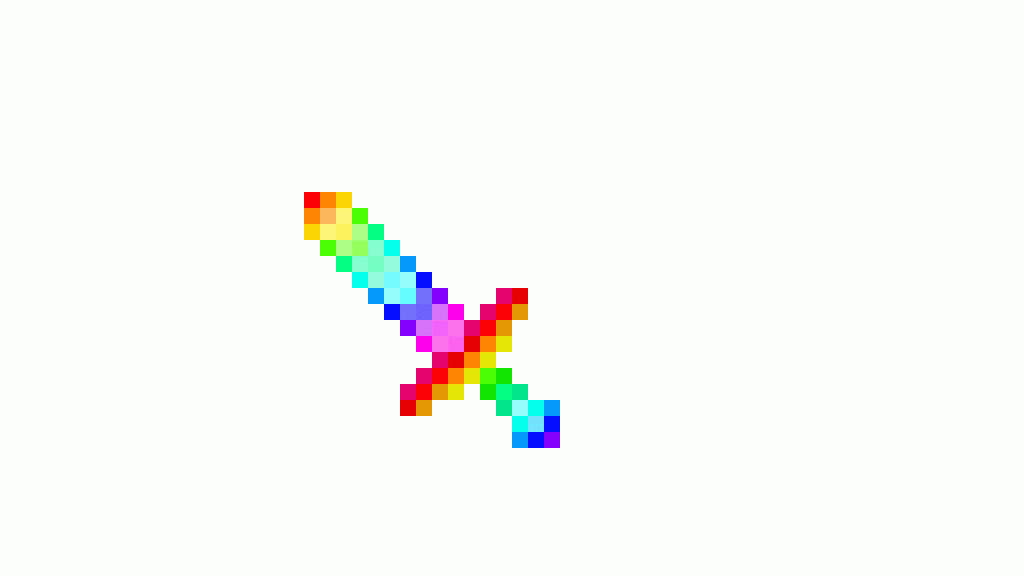 Pixilart - Rainbow Sword by KaliKimothy