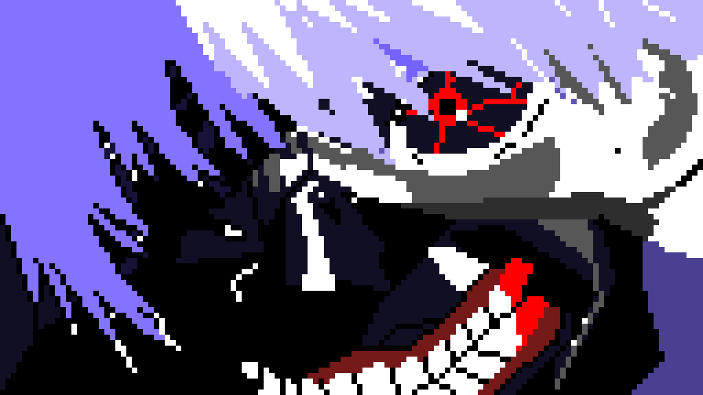 Editing Tokyo Ghoul Kaneki - Free online pixel art drawing tool - Pixilart