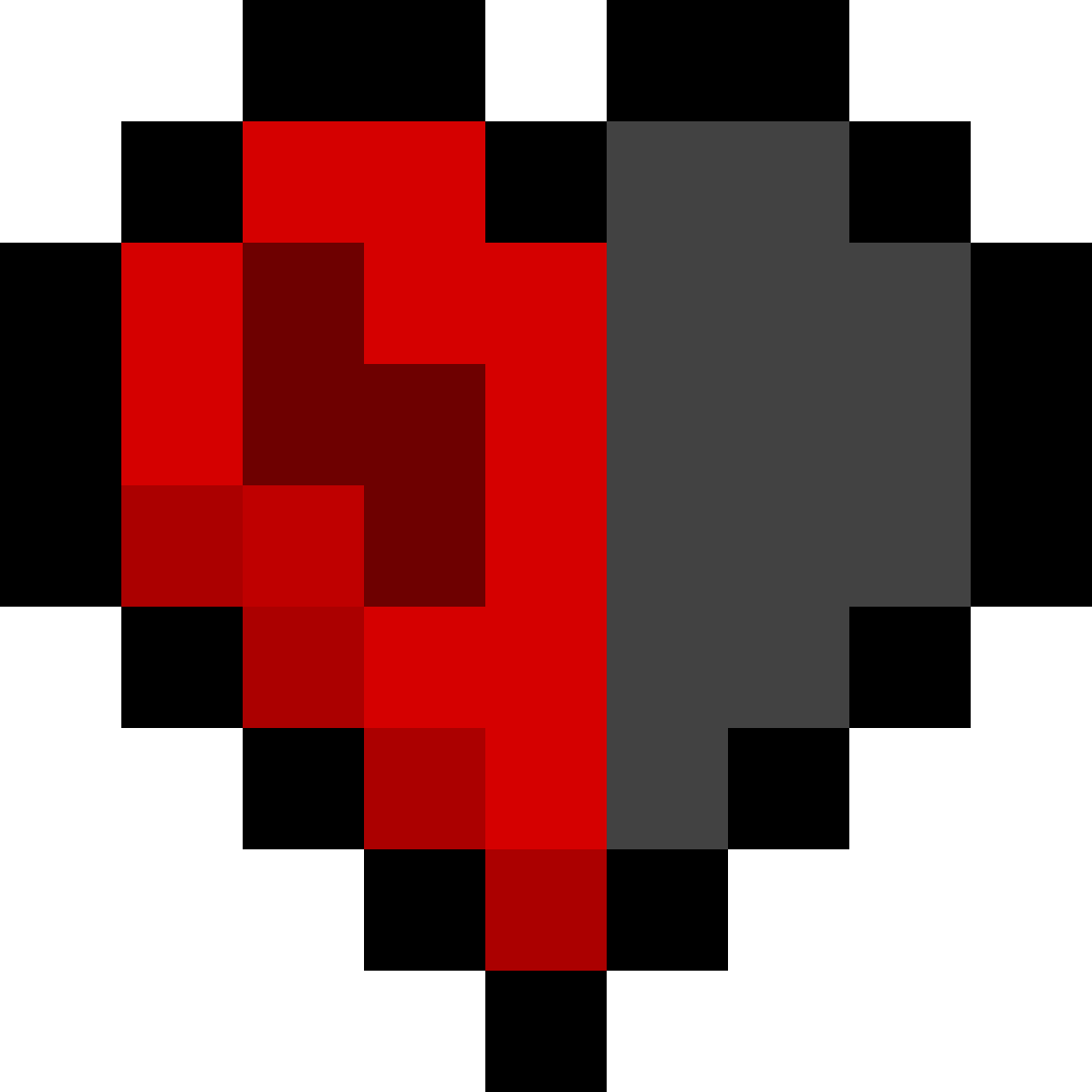 Pixilart - Half Heart Hardcore by The-Oracle777