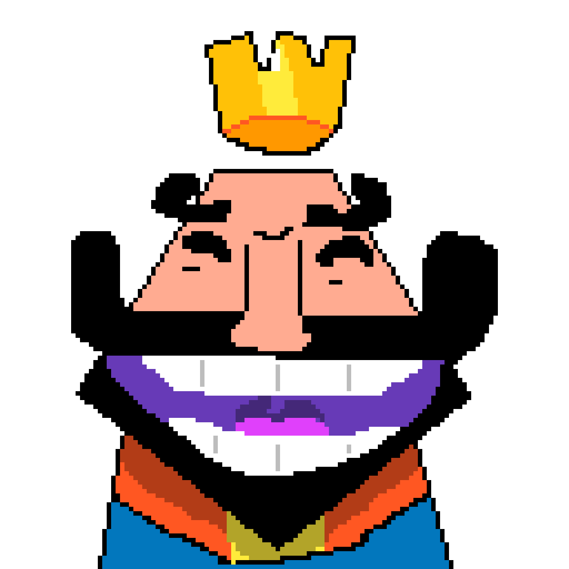 Pixilart - Laughing King by Dotsinlines