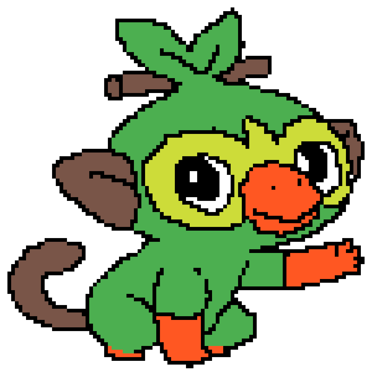 Pixilart - 2D Grookey by JackNChees