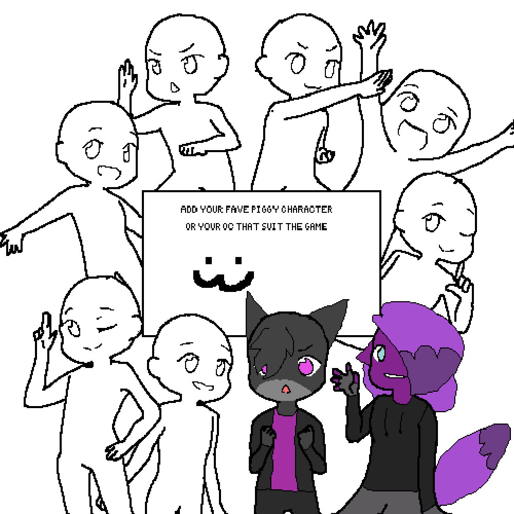 Edición Piggy and Oc - Herramienta gratuita de dibujo en línea de pixel ...