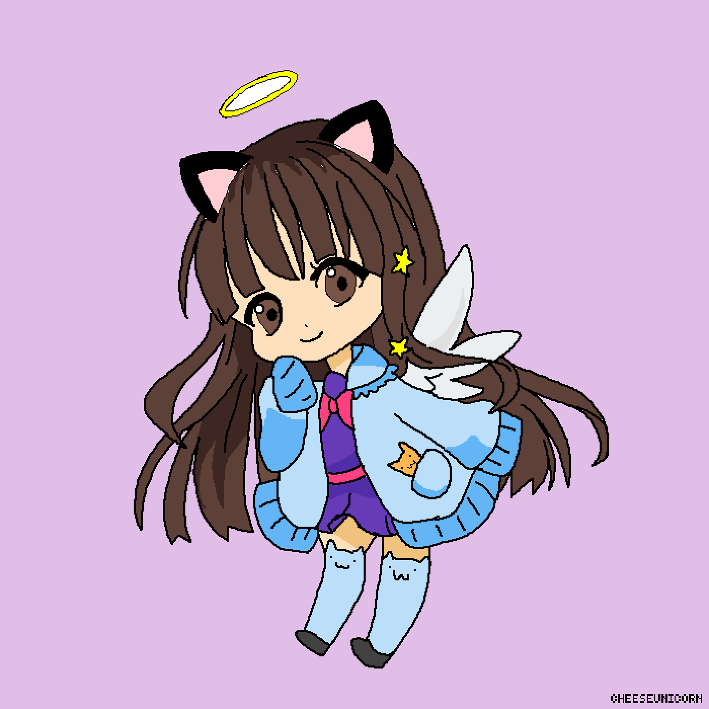 Editing angel cat - Free online pixel art drawing tool - Pixilart