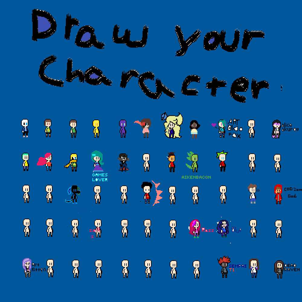 Editing draw ye character - Free online pixel art drawing tool - Pixilart