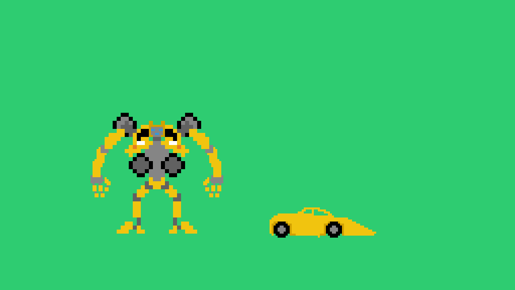 Pixilart - made a transformer named bumble bee by MoonBoy