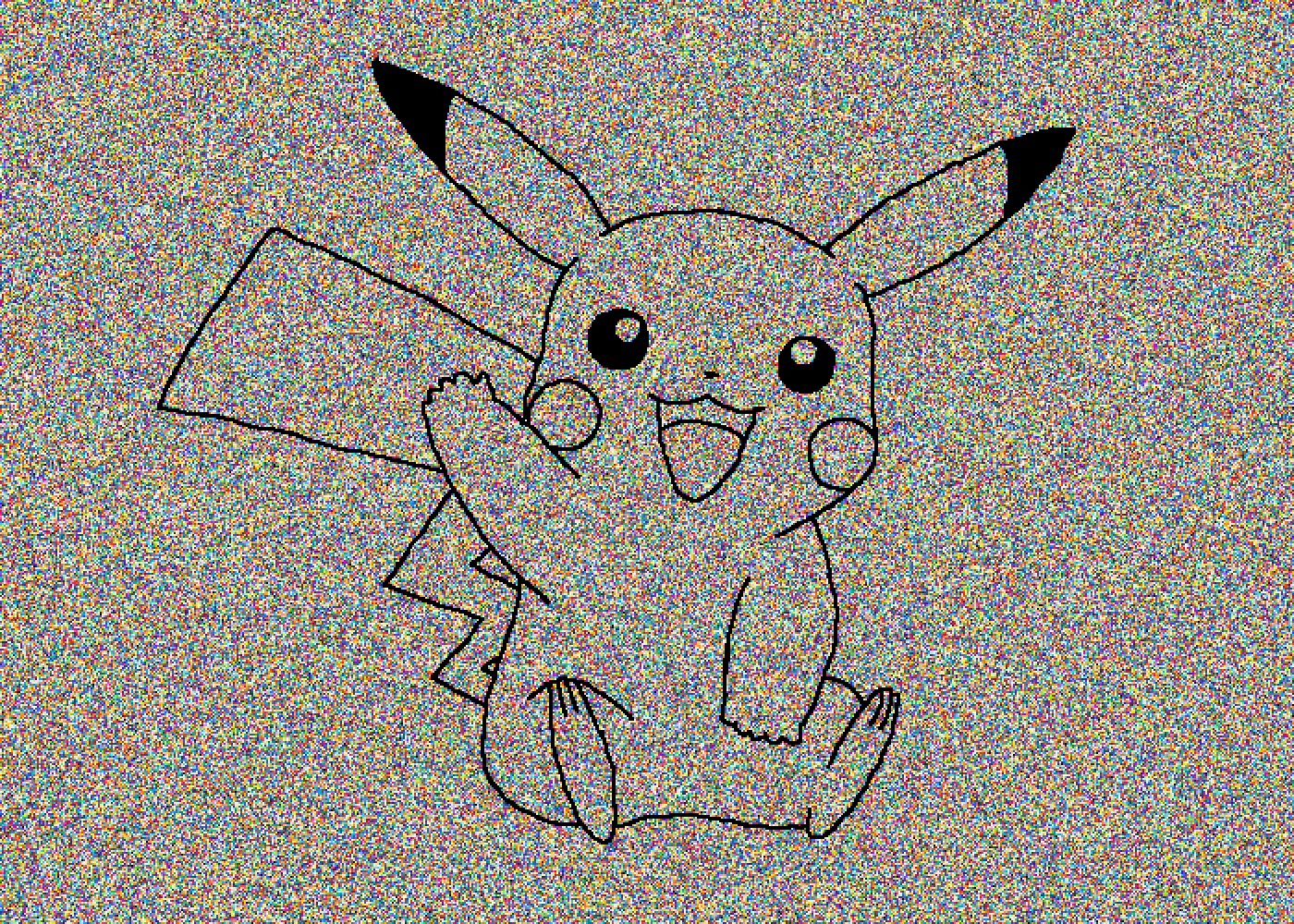 Pixilart - pikachu static version by koolboiart