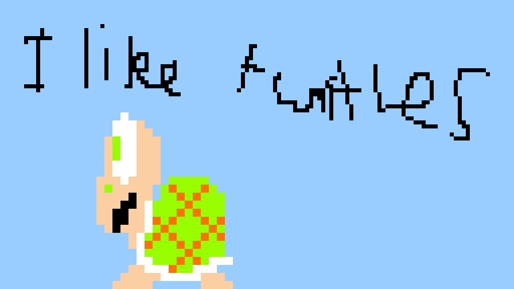 Pixilart - I like turtles by Joeledwardmario