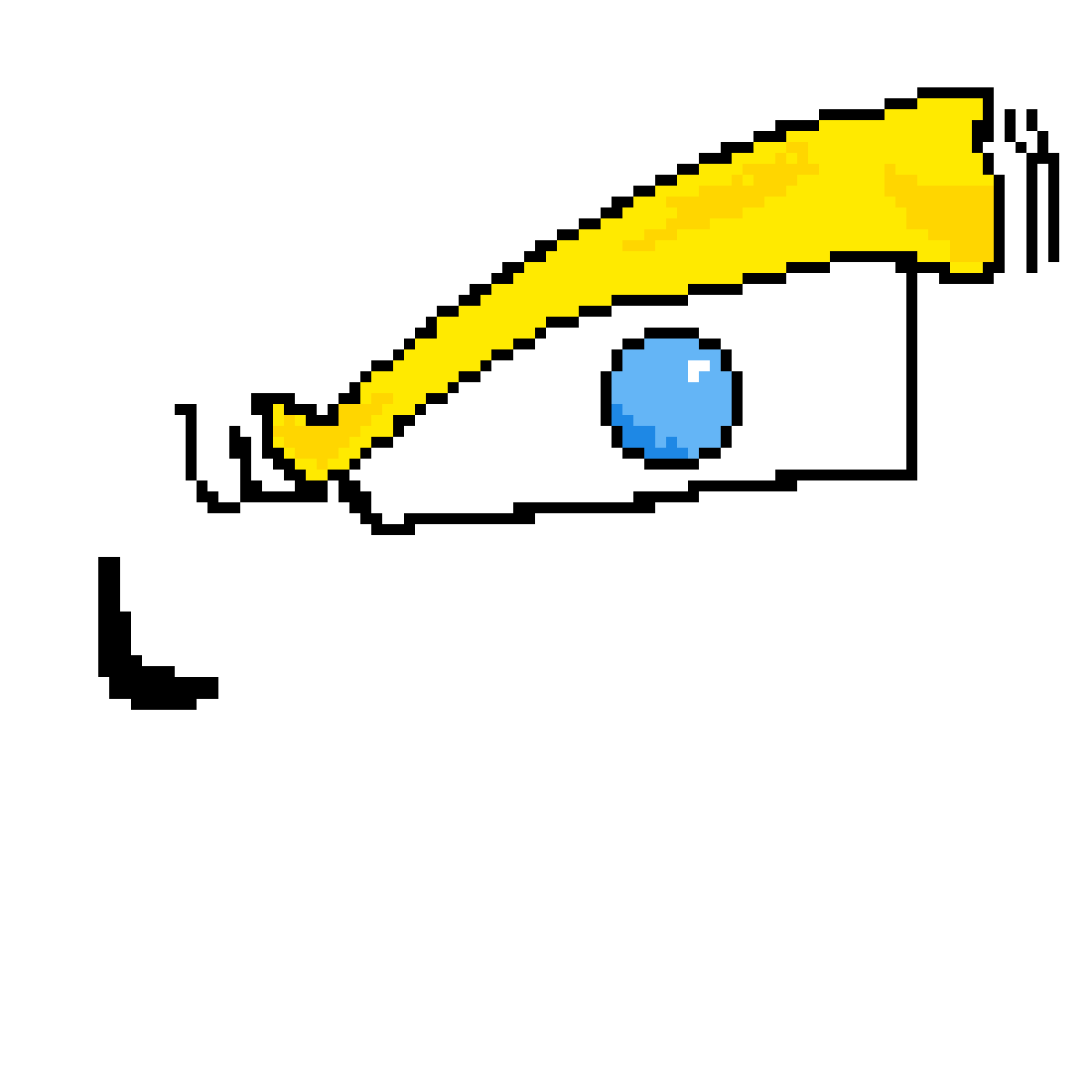 Editing Super Saiyan Eye - Free online pixel art drawing tool - Pixilart