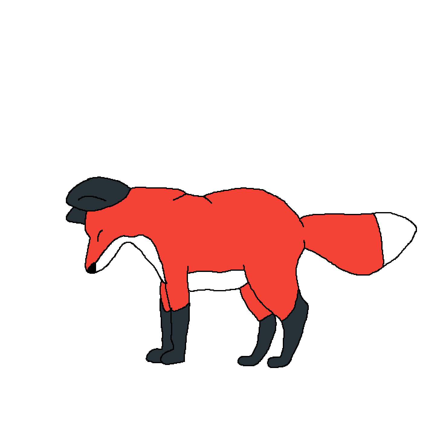 Pixilart - Fox Jumping GIF COLORED by Luna16