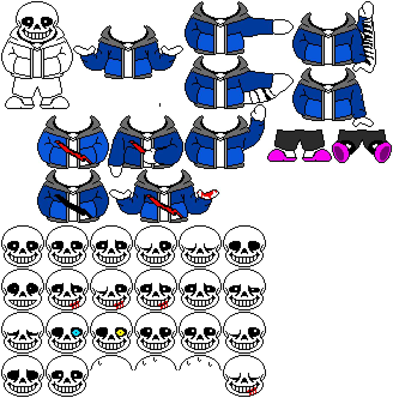 Editing sans sprite colored sheet - Free online pixel art drawing tool ...