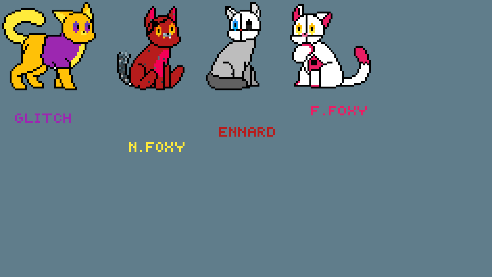 Pixilart - fnaf cats by EclipseFNAF