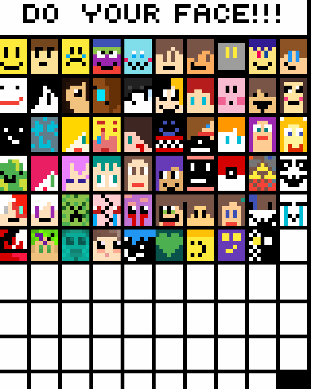 Editing 2Side face - Free online pixel art drawing tool - Pixilart