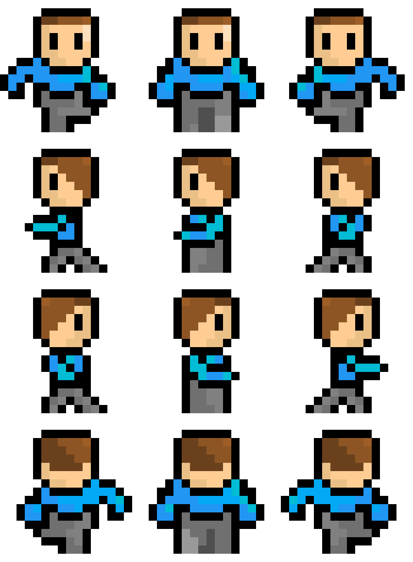 Pixilart - Mii spritesheet by DeskLamp