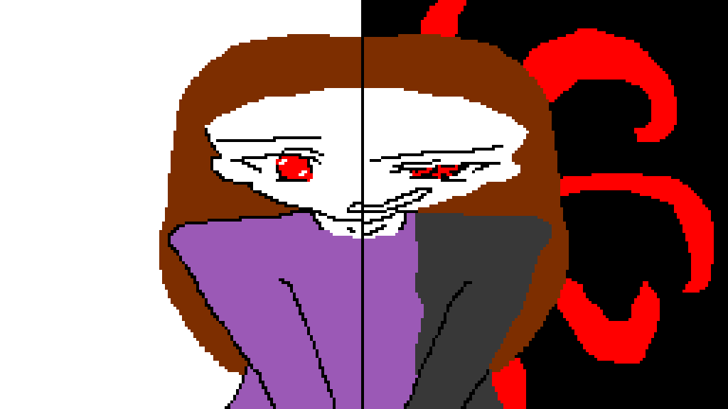 Pixilart - Good and Bad side collab! by arkaloegg