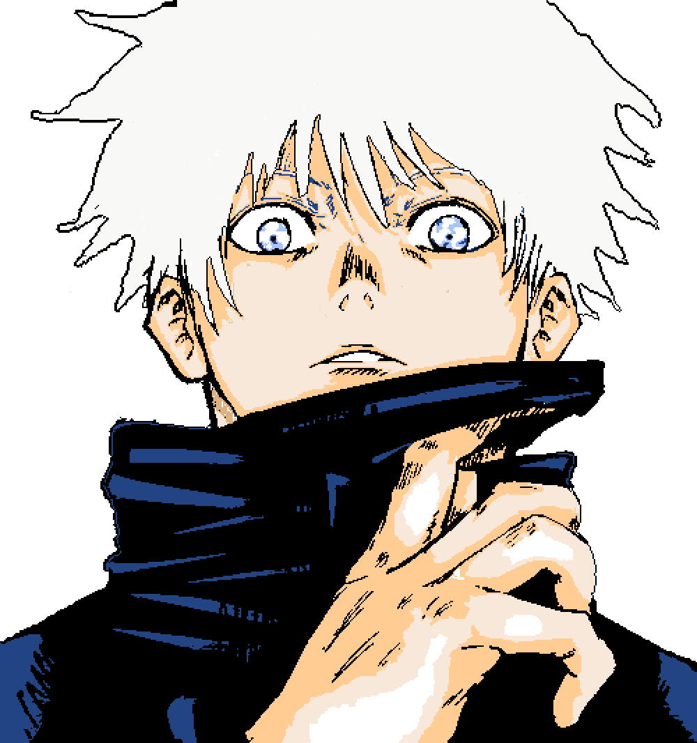 Editing Gojo Satoru - Free online pixel art drawing tool - Pixilart