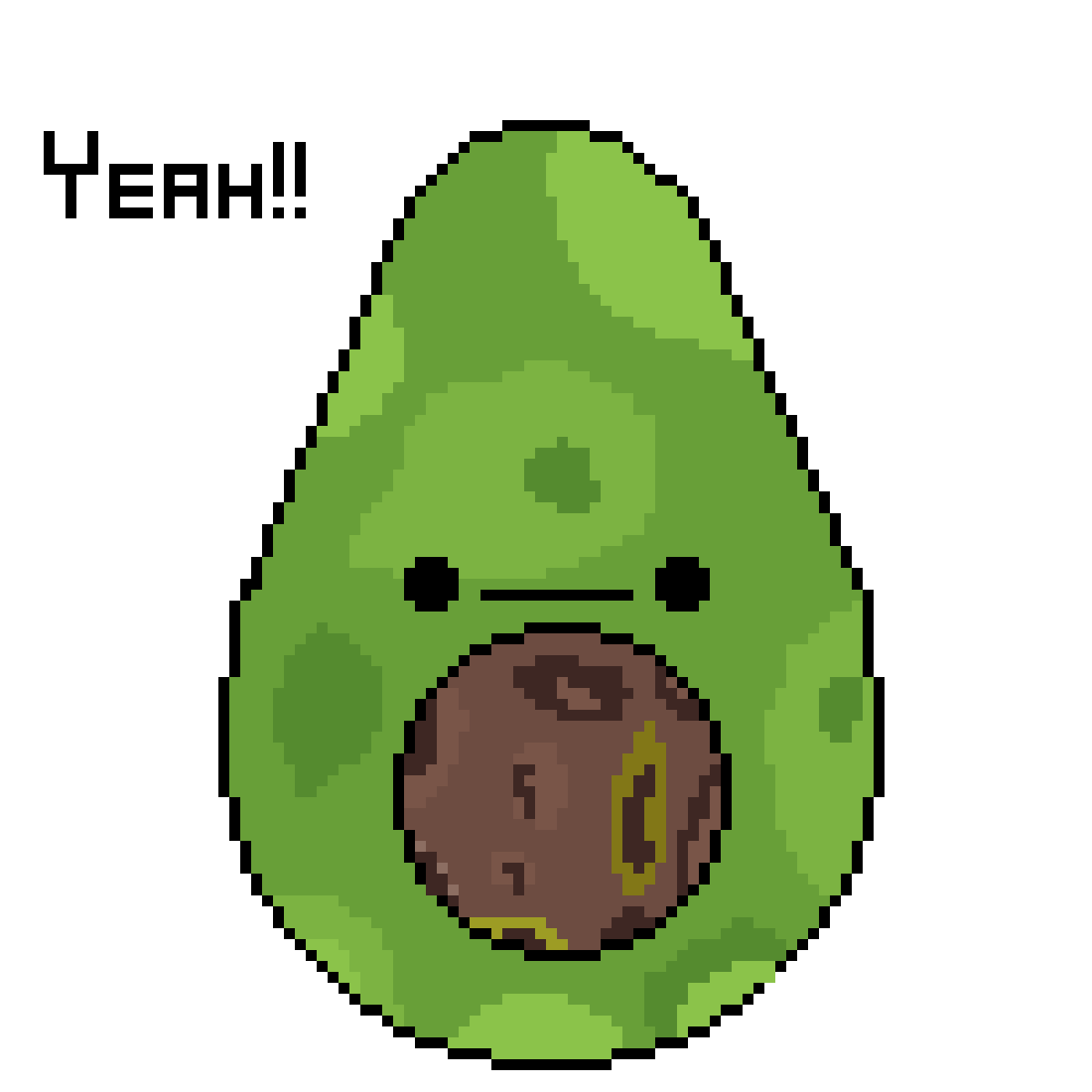Pixilart - Rotten Looking Avocado by GoblinArtist