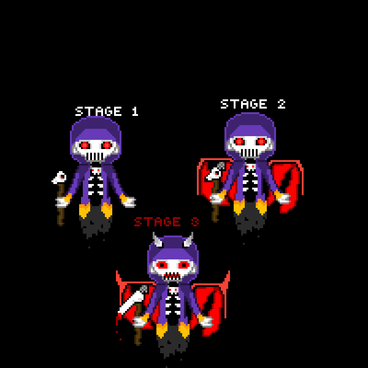 Pixilart - All 3 Stages of Reaper by Dockter