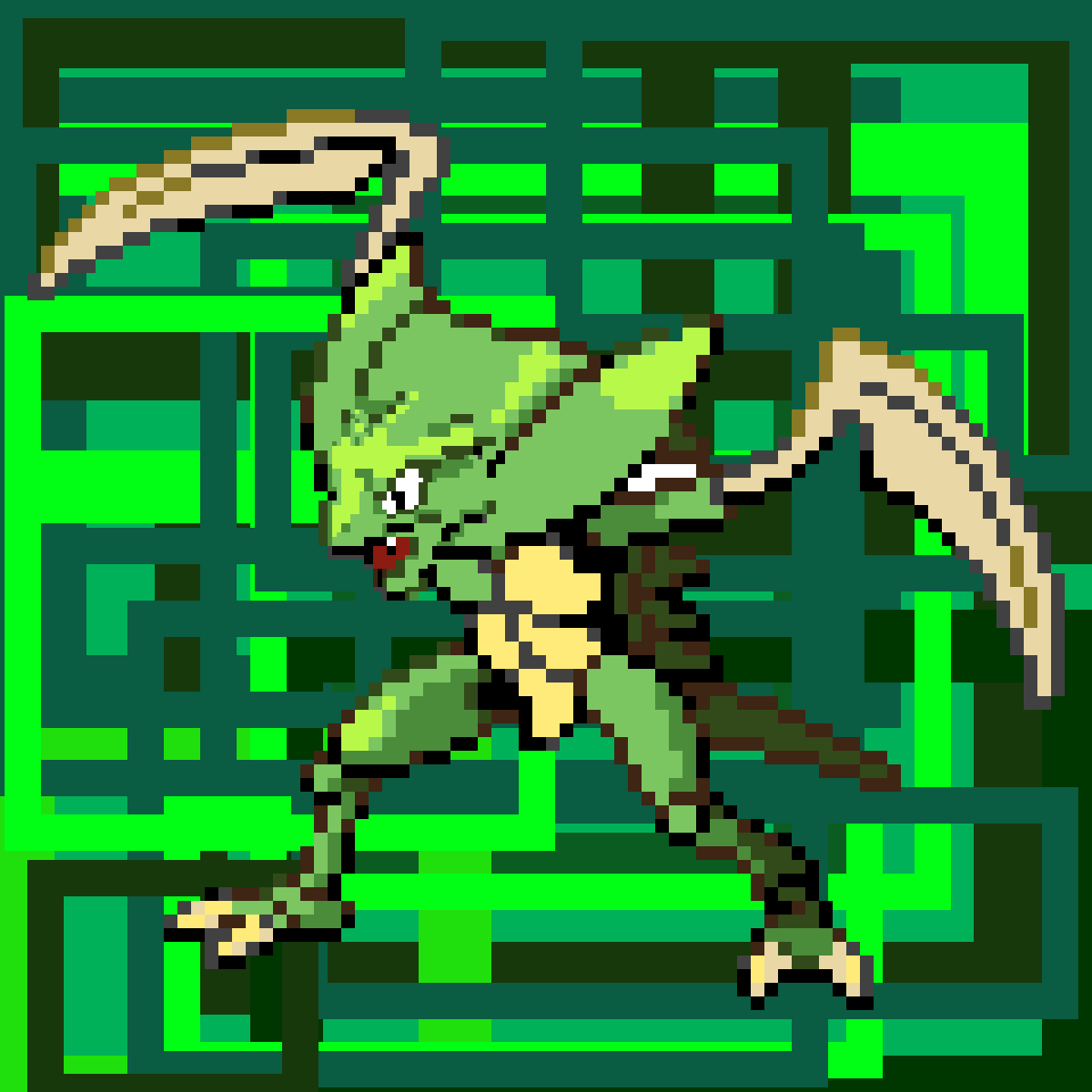 Pixilart - Pokefusion:Scytops by KOMBATENT