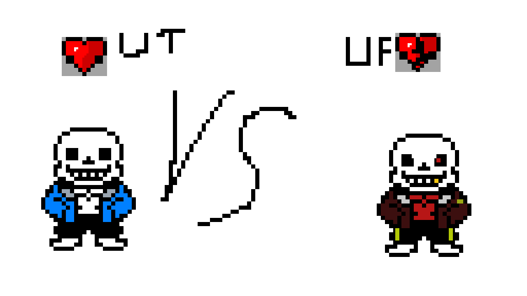 Pixilart - Undertale sans Vs Underfell sans Coming real soon by ...